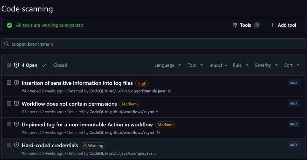Code Scanning with GitHub and CodeQL - Canarys